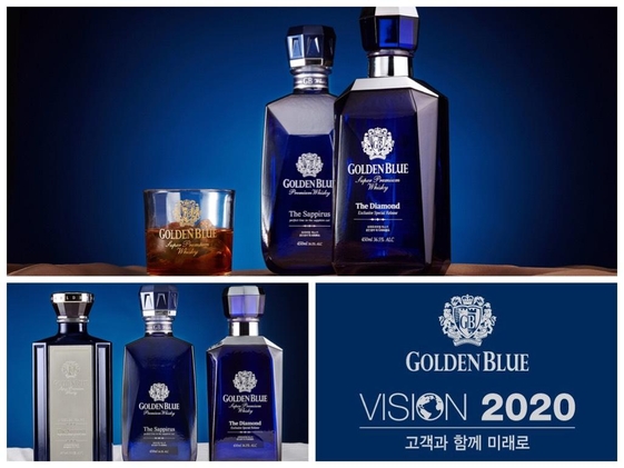 Whisky Golden Blue Diamond - Chai 450ml - Rượu bia nhập khẩu