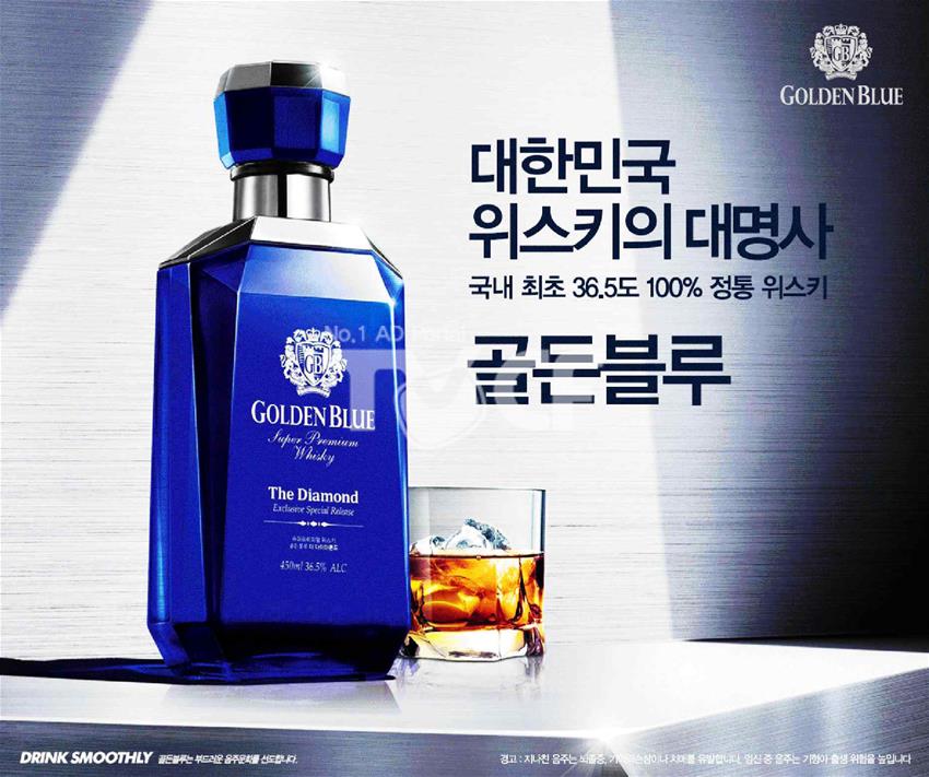 Whisky Golden Blue Diamond - Chai 450ml - Rượu bia nhập khẩu